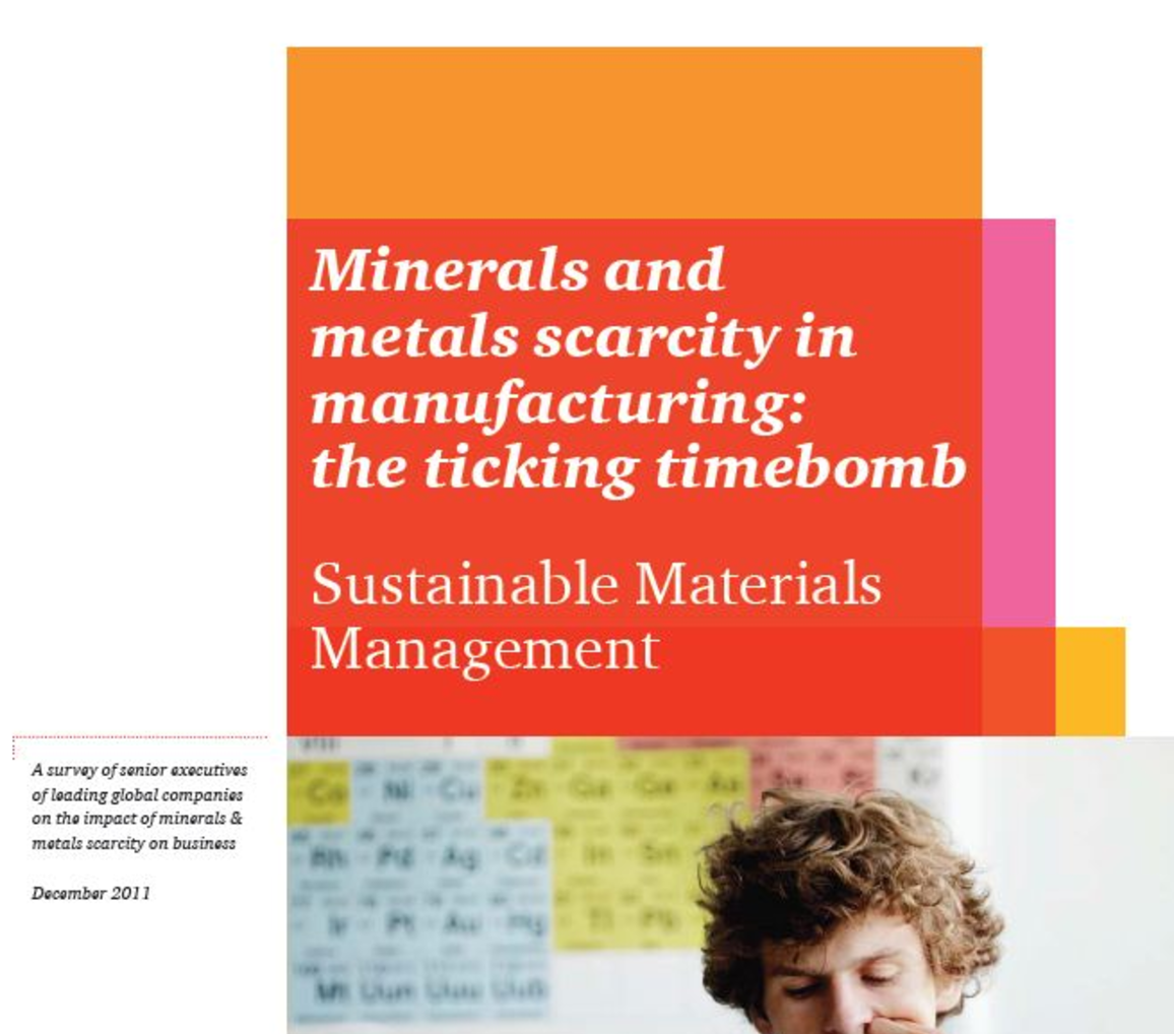 Minerals and metals scarcity in manufacturing: the ticking timebomb ...