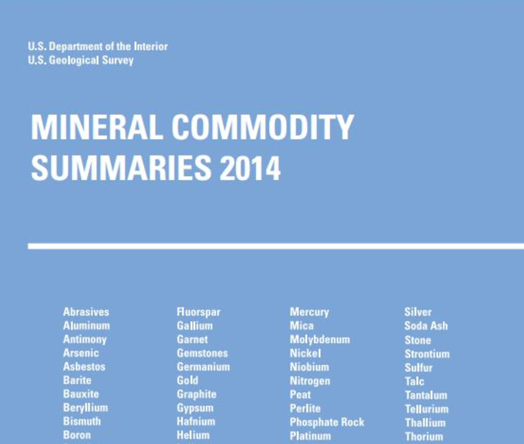 Mineral Commodity Summaries 2014 - Minerals Make Life
