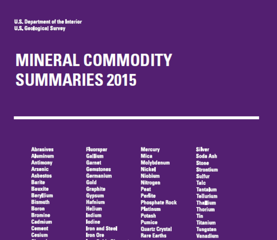 Mineral Commodity Summaries 2015 - Minerals Make Life