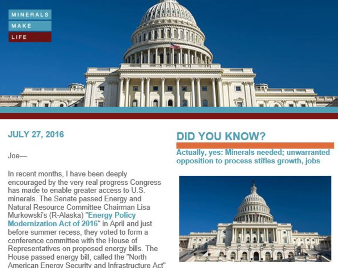 Legislative Update: Conference Committee to Convene on Minerals Reform ...