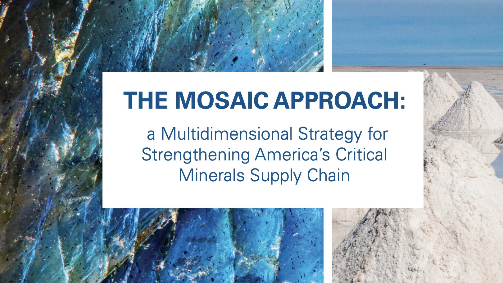 The Mosaic Approach: a Multidimensional Strategy for Strengthening ...