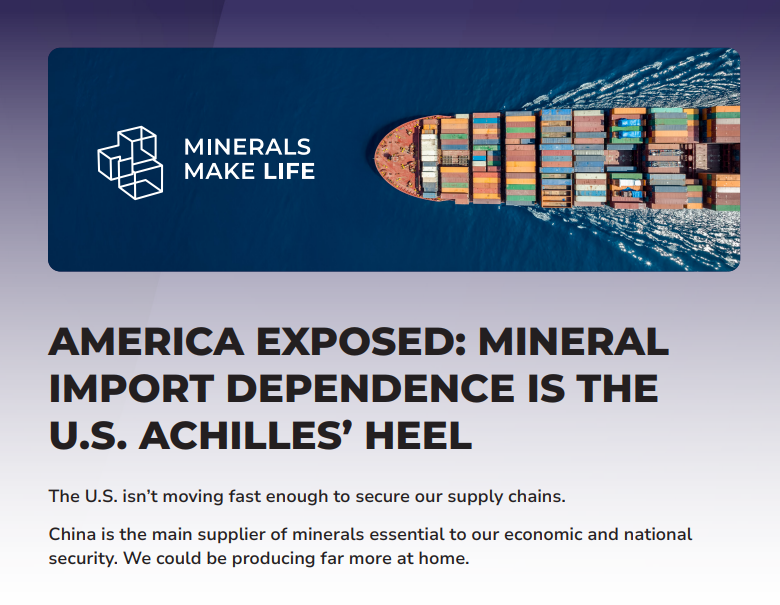 2025 USGS Commodities Report Infographic - Minerals Make Life